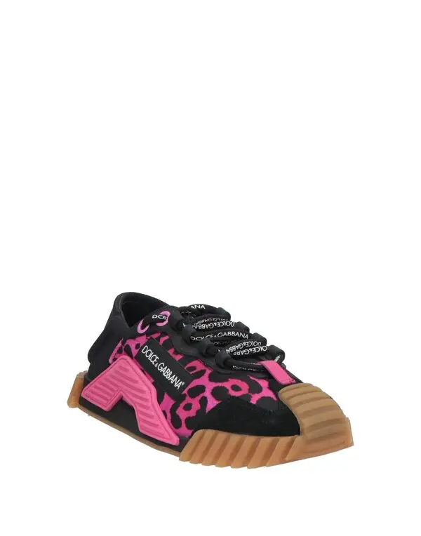 Dolce & Gabbana Color Block Leopard Print Sneakers