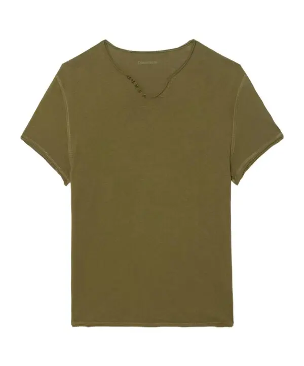 Zadig&Voltaire Monsatir Button-detail T-shirt