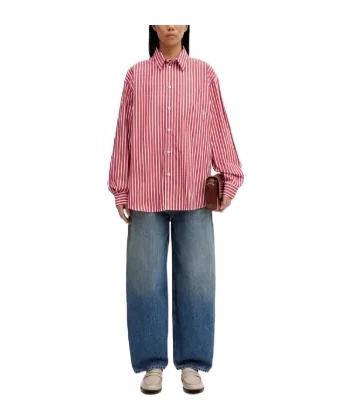 SPORTY  RICH Sporty & Rich Striped Pocket Shirt