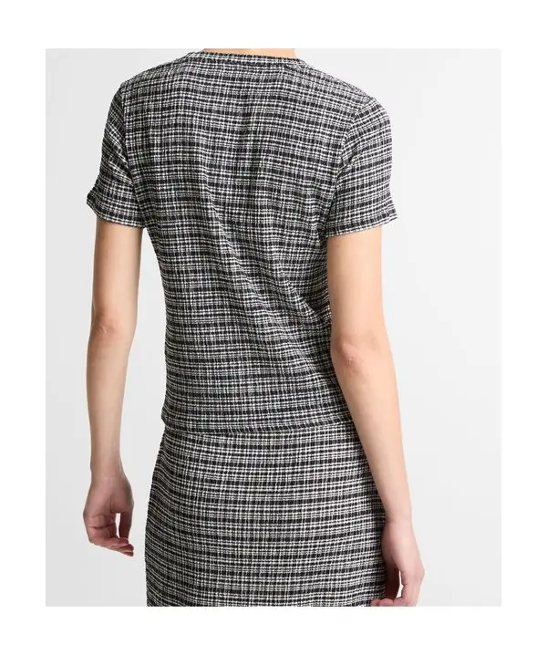 Vince Check Knit Top