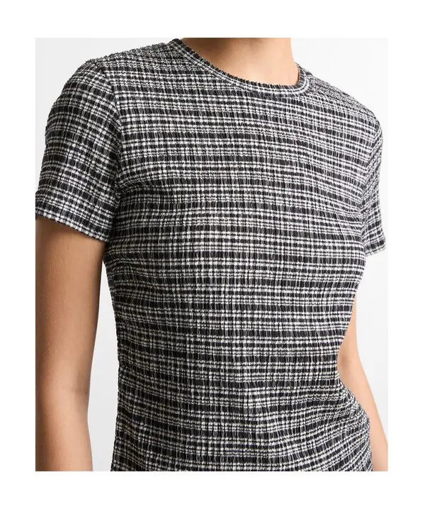 Vince Check Knit Top