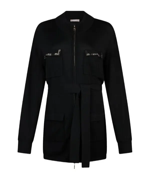 Liu Jo Appliqué-pocket Belted Cardigan