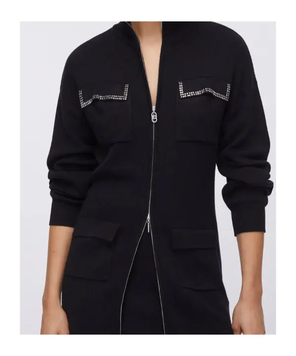Liu Jo Appliqué-pocket Belted Cardigan