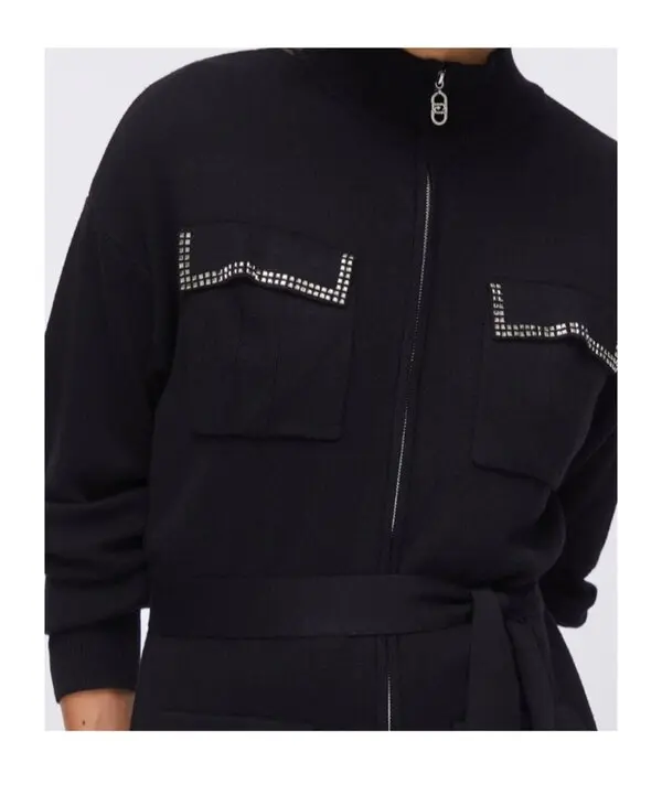Liu Jo Appliqué-pocket Belted Cardigan
