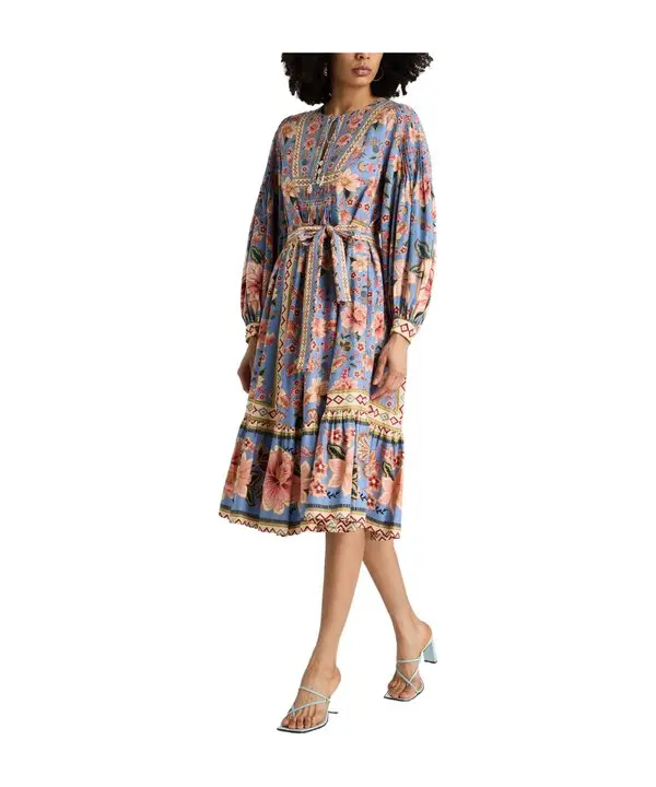 Farm Rio Bohemian Floral Print Maxi Dress