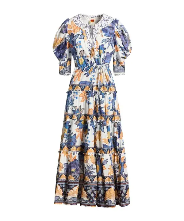 Farm Rio Bohemian Floral-print Voile Maxi Dress