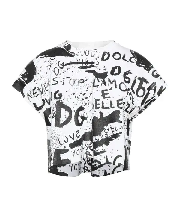 Dolce & Gabbana Two-tone Stretch T-shirt With Logo