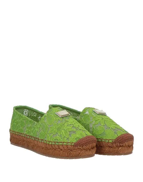 Dolce & Gabbana Lace Espadrilles - Green