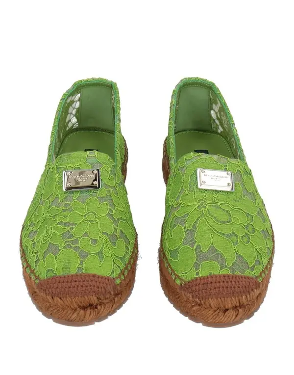 Dolce & Gabbana Lace Espadrilles - Green