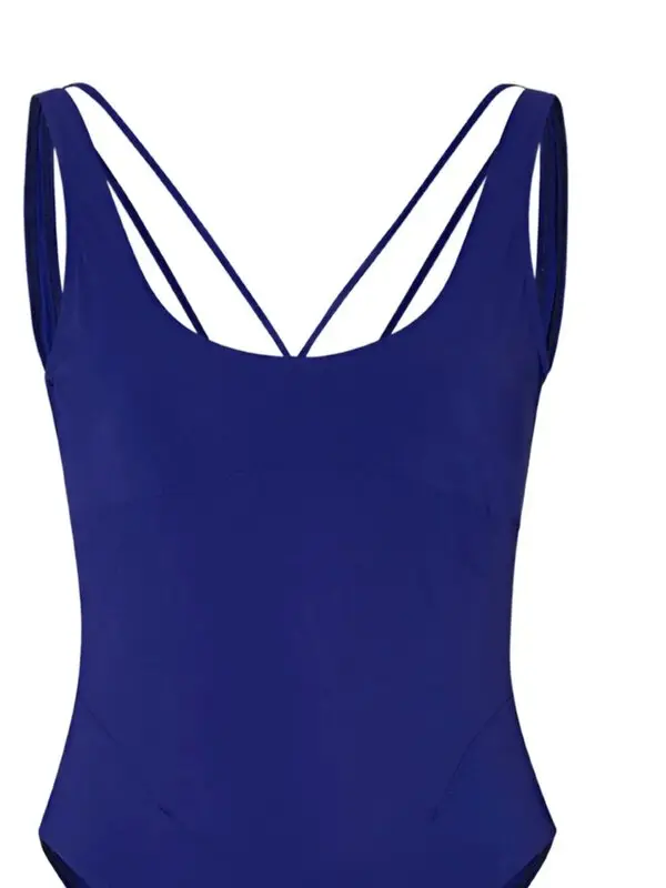 Jacquemus Signature Criss-cross Strap Swimsuit - Blue