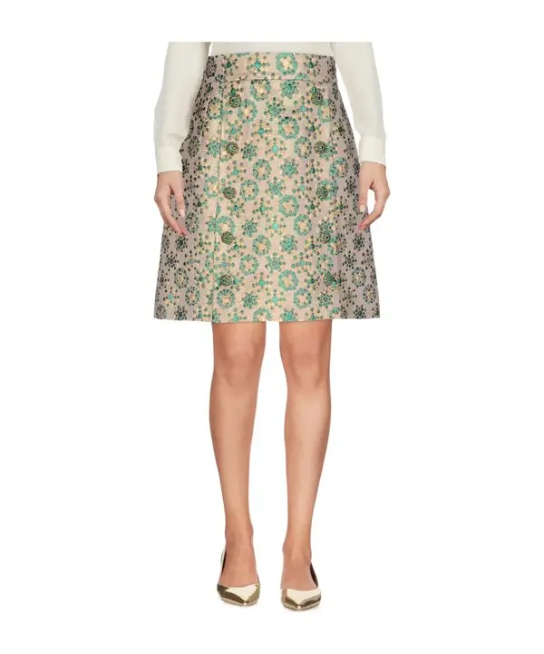 Dolce & Gabbana Colorful Jacquard Wrap Skirt - Green