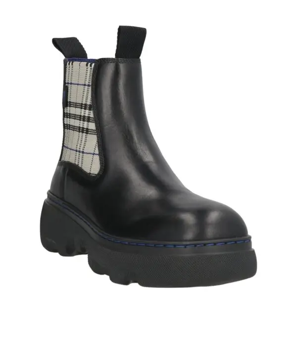 Burberry Solid-color Platform Leather Boots