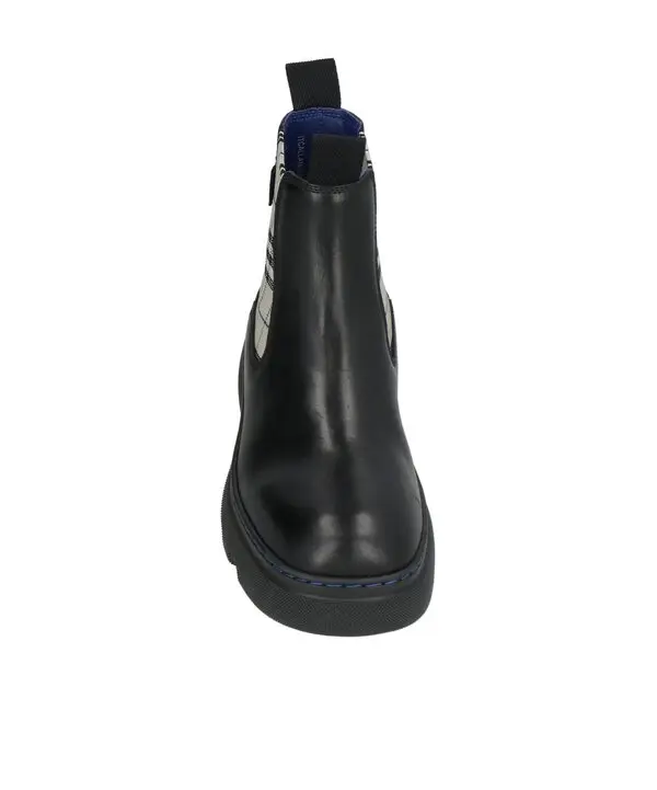 Burberry Solid-color Platform Leather Boots