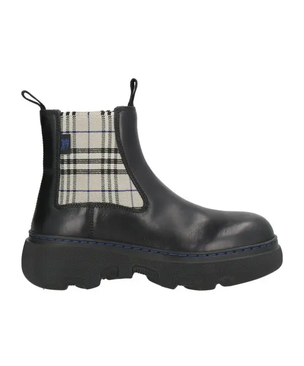 Burberry Solid-color Platform Leather Boots