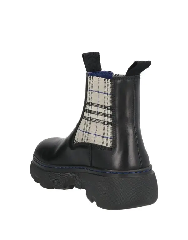 Burberry Solid-color Platform Leather Boots
