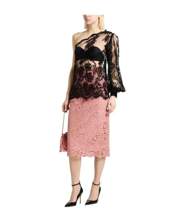 Dolce & Gabbana One-shoulder Lace Top