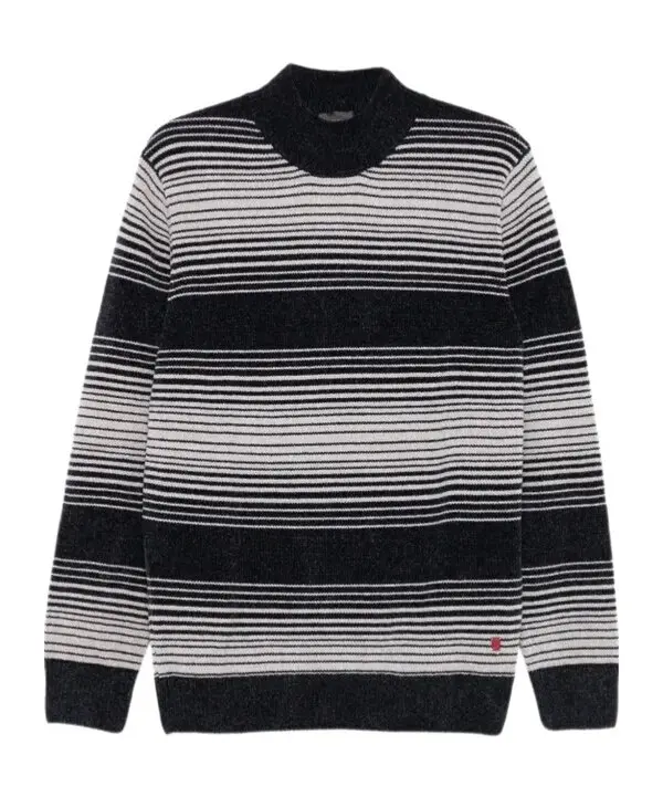 Liu Jo Striped Mock Neck Sweater