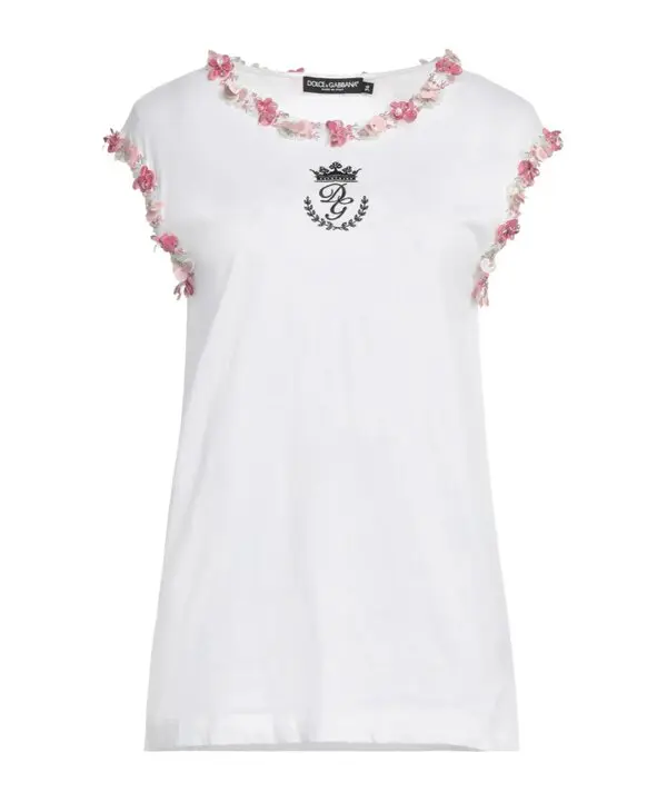 Dolce & Gabbana Sleeveless Solid-color T-shirt