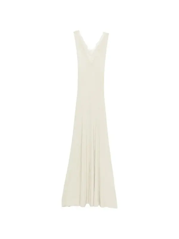 Nanushka Lace Trimmed V-neck Maxi Dress