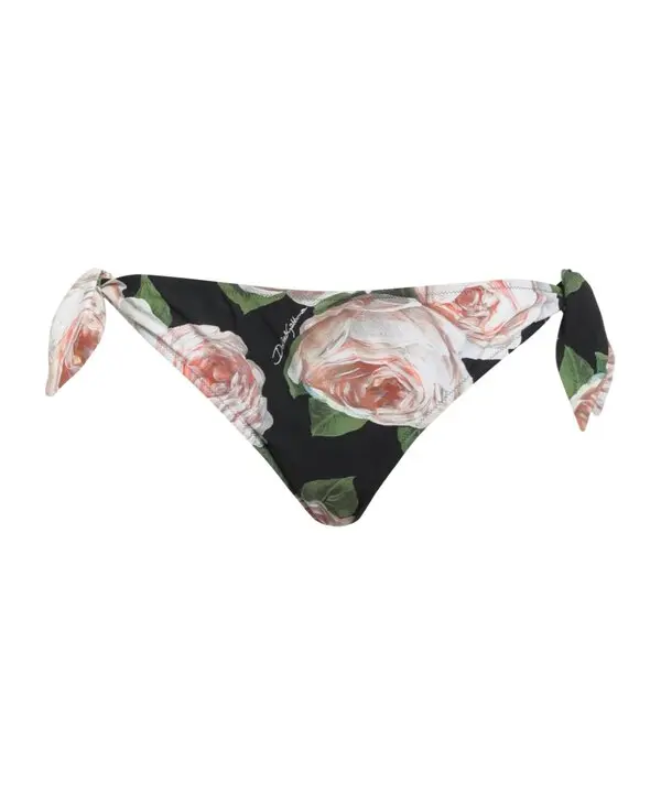 Dolce & Gabbana Floral Bikini Bottoms - Black