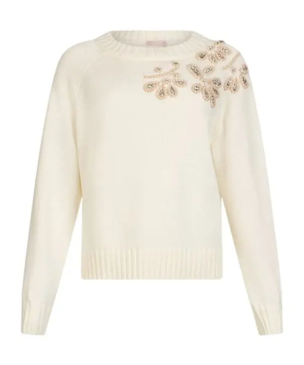Liu Jo Striped Embellished Sweater