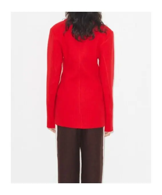 Tory Burch Half-zip Wool Polo Shirt - Royal Red