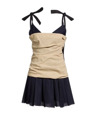 Jacquemus Two-tone Pleated Dress