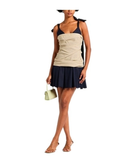 Jacquemus Two-tone Pleated Dress