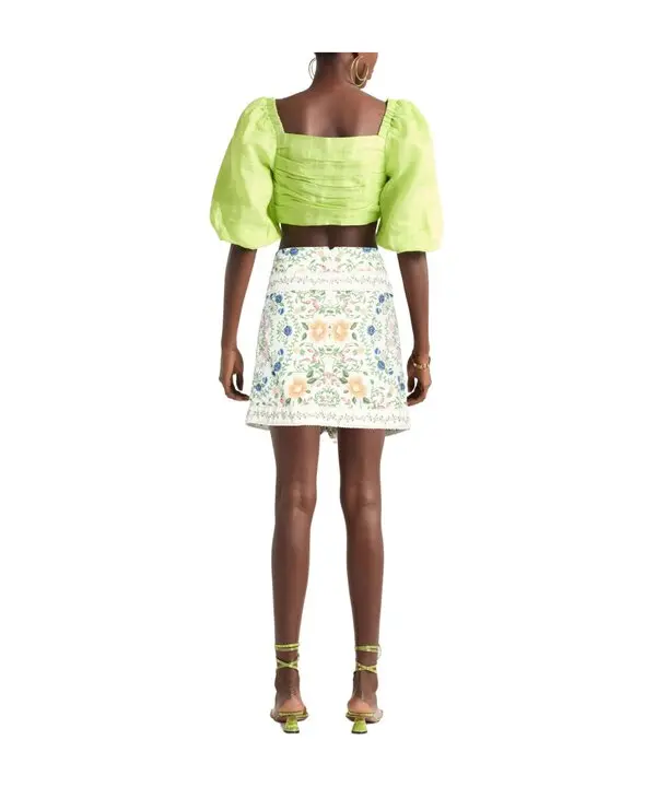 Farm Rio Printed Layered Midi Skirt