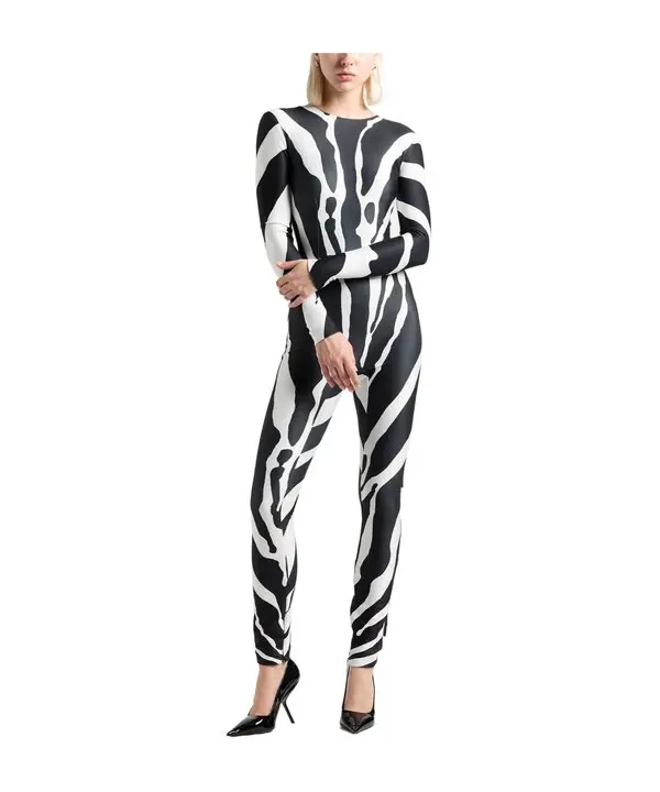 Dolce & Gabbana Zebra Print Long Sleeve Bodysuit