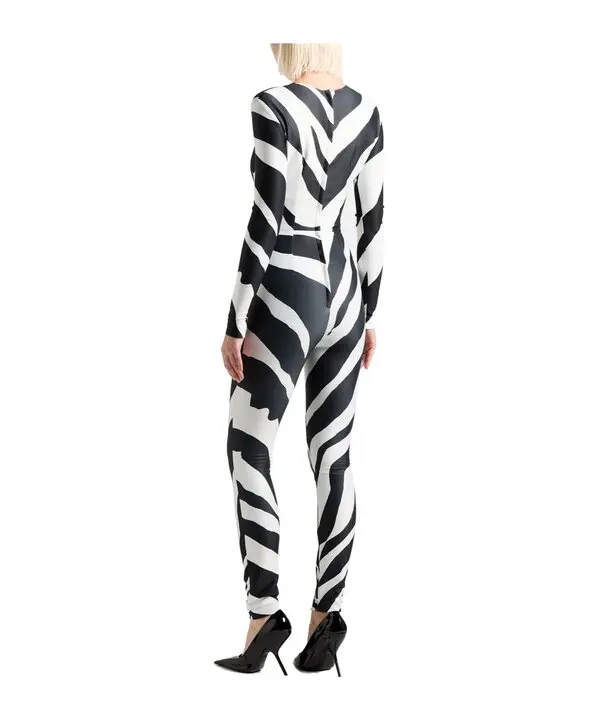 Dolce & Gabbana Zebra Print Long Sleeve Bodysuit
