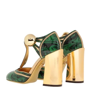 Dolce & Gabbana Multicolor Metallic Leather Sandals