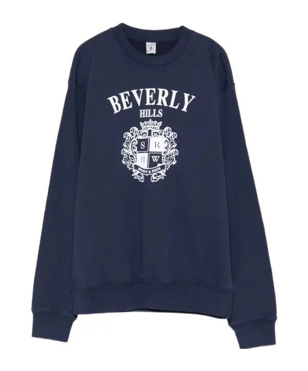 SPORTY  RICH Sporty & Rich Graphic Print Crewneck Sweatshirt
