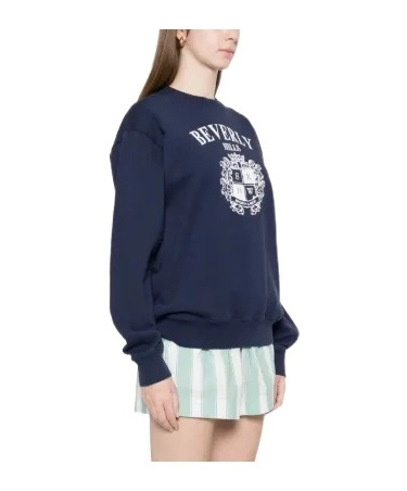 SPORTY  RICH Sporty & Rich Graphic Print Crewneck Sweatshirt