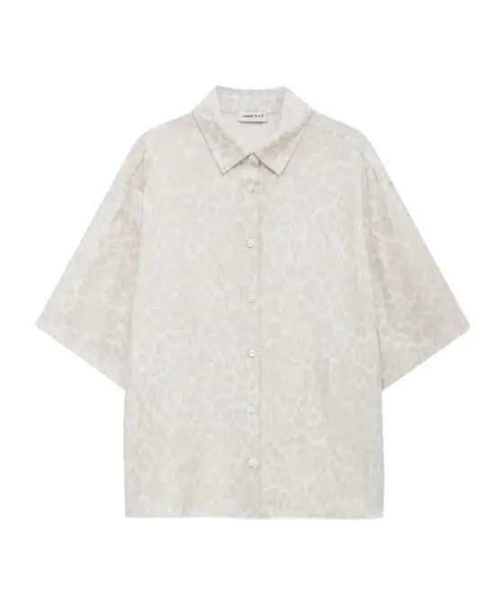 ANINE BING Coco Leopard Print Shirt - White