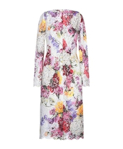 Dolce & Gabbana Floral Lace Long Sleeve Dress