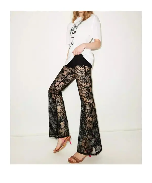 TWINSET Lace Flare Trousers