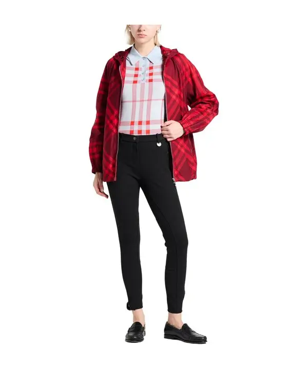 Burberry Elastic Skinny Pants With Twill Design And Pockets