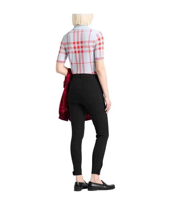 Burberry Elastic Skinny Pants With Twill Design And Pockets