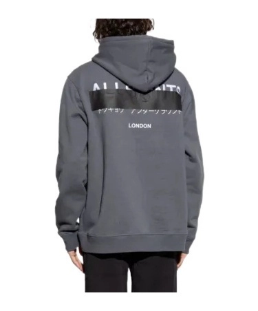 ALLSAINTS Redact Long-sleeve Hoodie - Gray