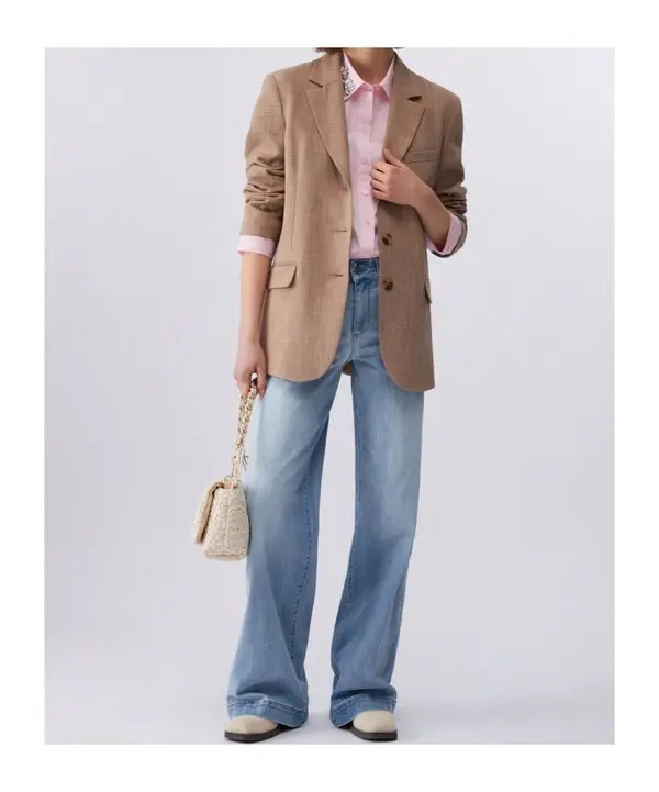 Liu Jo Single Breasted Blazer With Printed Scarf Detail
