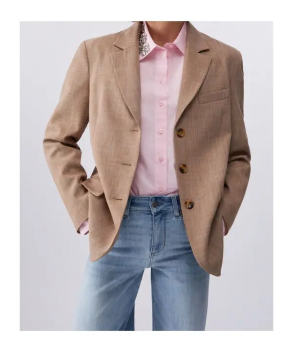 Liu Jo Single Breasted Blazer With Printed Scarf Detail