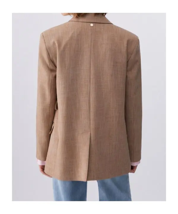 Liu Jo Single Breasted Blazer With Printed Scarf Detail