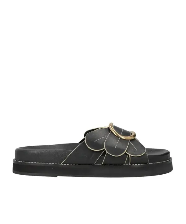 Farm Rio Leather Embellished Platform Sandals