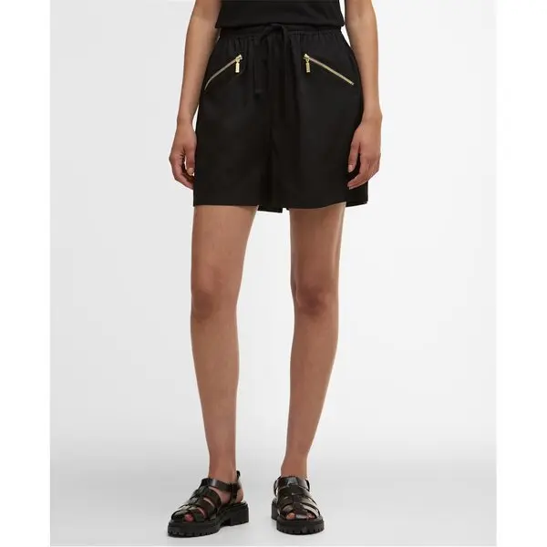 Barbour Elastic Waistband Shorts With Zip Pockets