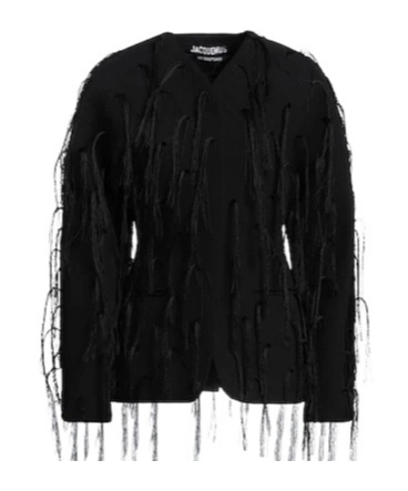 Jacquemus Crepe V-neck Jacket With Fringes