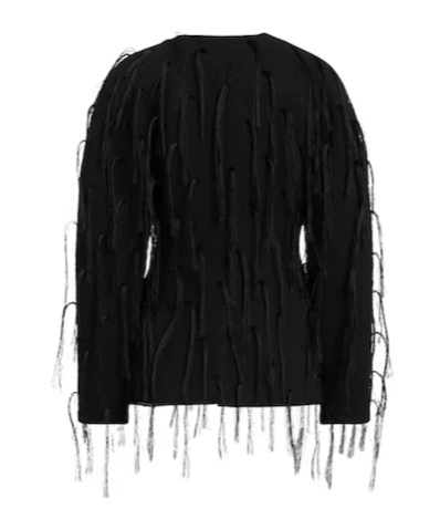 Jacquemus Crepe V-neck Jacket With Fringes