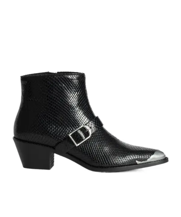 Zadig&Voltaire Tylow Wild Mirror Buckled Cowboy Boots