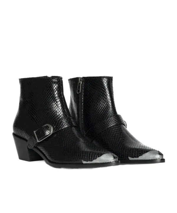 Zadig&Voltaire Tylow Wild Mirror Buckled Cowboy Boots