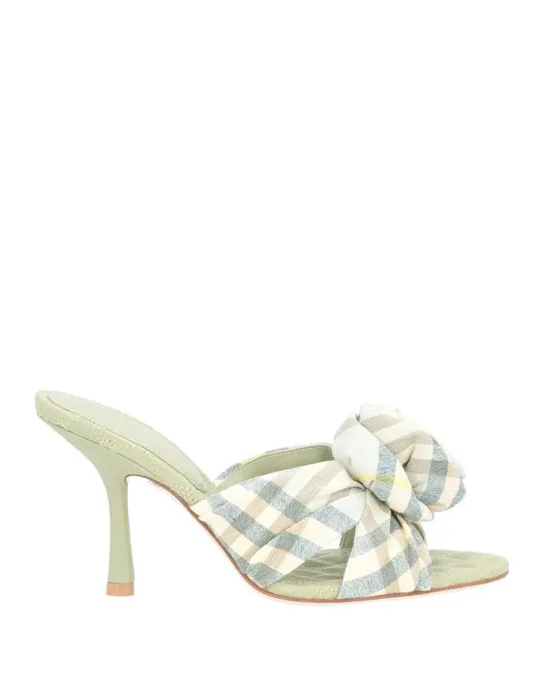 Burberry Sandals With Floral Detail And Checked Pattern